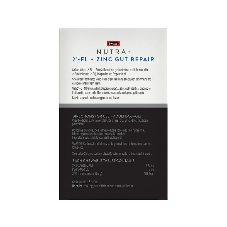 Swisse Nutra 2fl Plus Zinc Gut Repair Chewable 60t — Health Freek