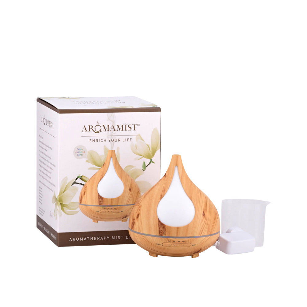 Aromamist Ultrasonic Mist Diffuser Woodgrain Beech — Health Freek